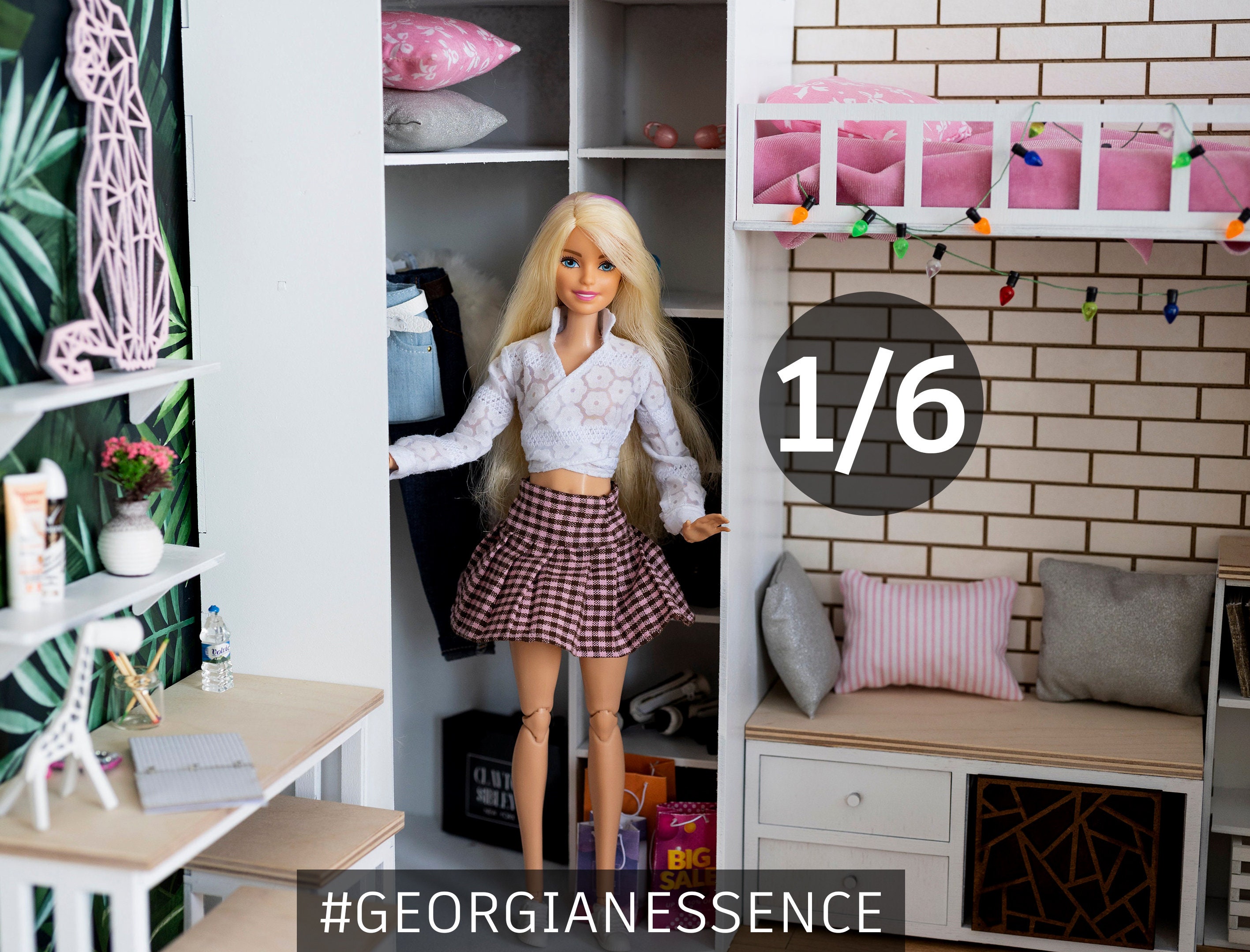 Cupboard for Dolls 1/6 Dollhouse Furniture 12 in FR Barbie - Etsy