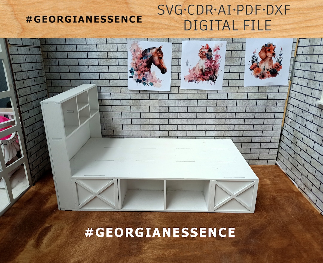 Laser-cut Bed Design for 1/6 Scale Dolls (H027F) - Etsy