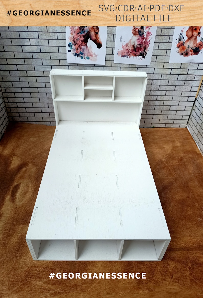 Laser-cut Bed Design for 1/6 Scale Dolls (H027F) - Etsy