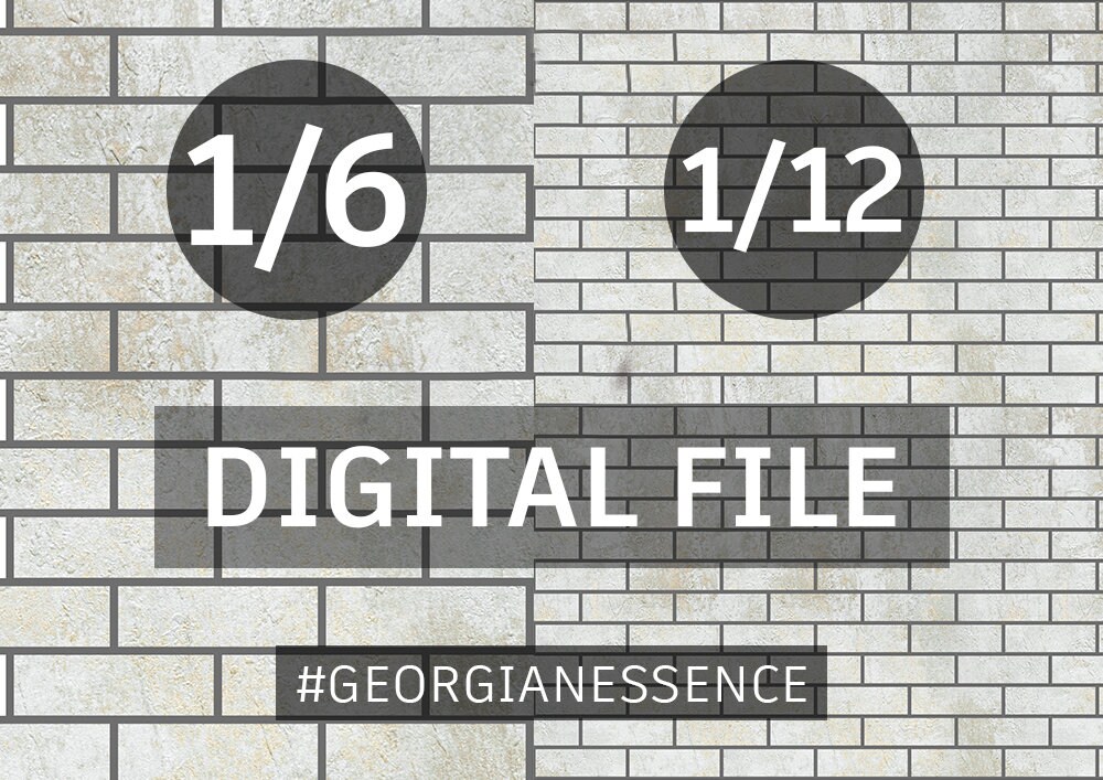 Digital Paper. Bricks for Doll 1/6 1/12. Bricks for Dollhouse - Etsy