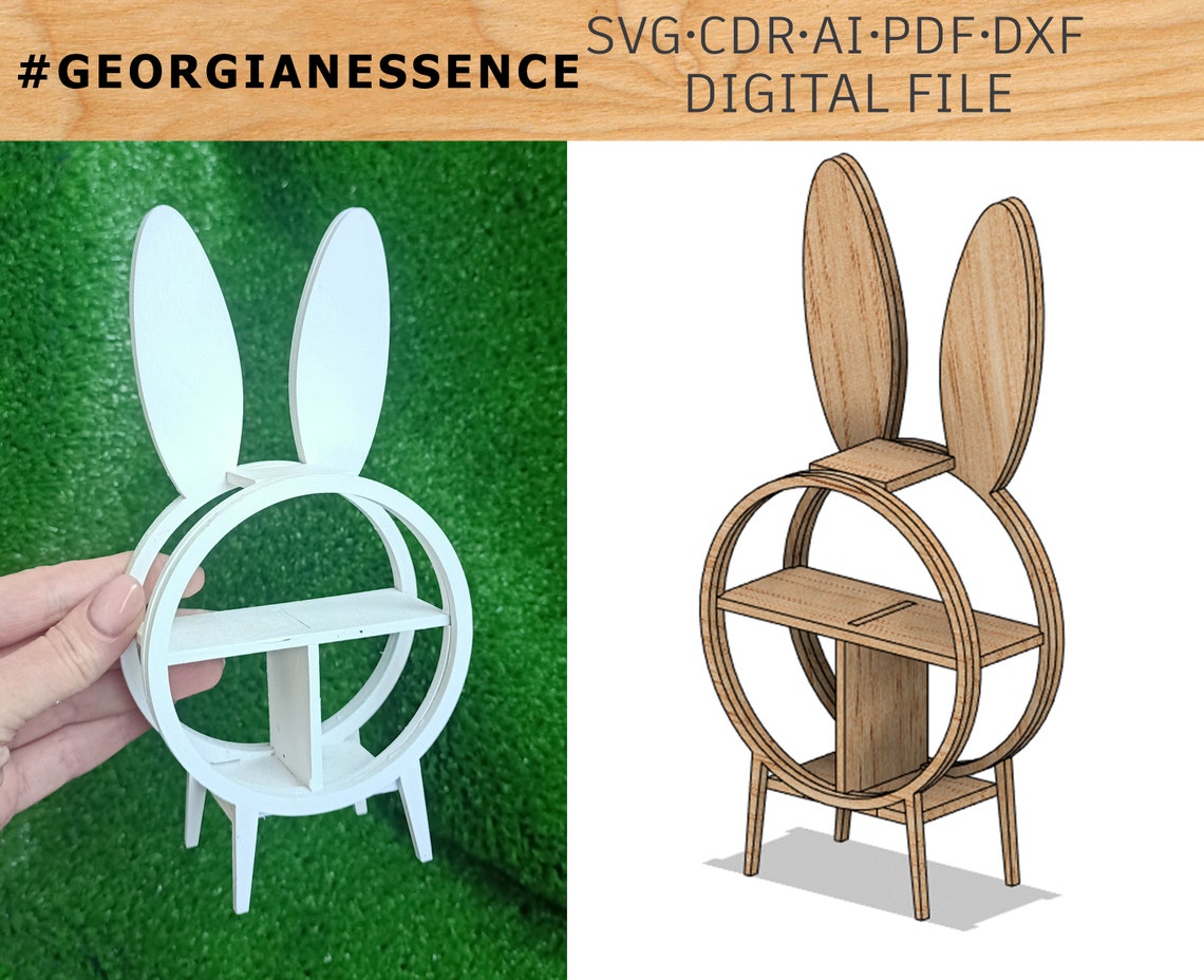 Laser-cut Shelf Rabbit Design for 1/8 Scale Dolls (H042F) - Etsy