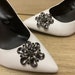 Black Flower Shoe Clips for Women Black Shoe Clips Accessories Shoe ...