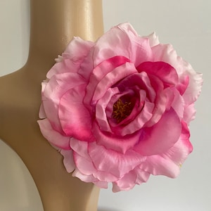 Large Pink Rose Flower Brooch Pin Jumpsuit Flower Brooch Pin Shoulder ...