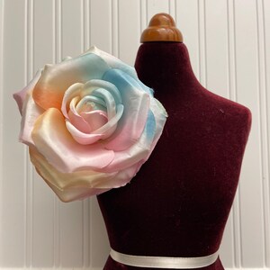 Large Dark Blue Flower Brooch Large Blue Flower Hair Clip - Etsy