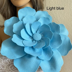 Large Red Flower Brooch Pin Shoulder Corsage Red Party Flower Brooch ...