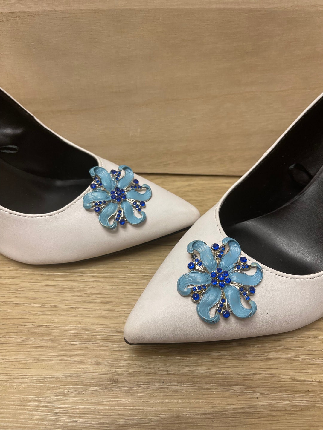 Blue Flower Shoe Clips for Women Flower Shoe Jewelry Shoe Clips ...