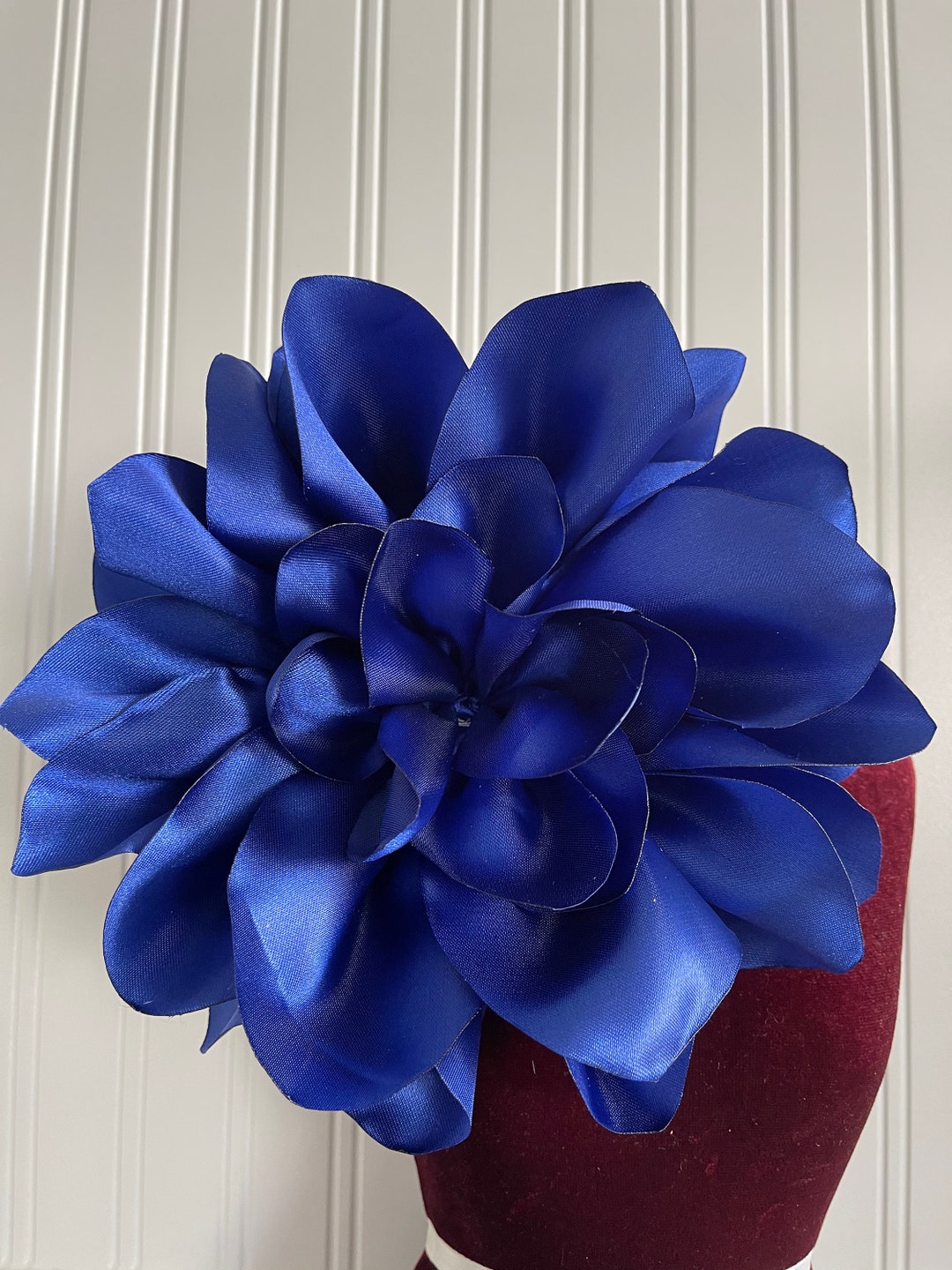 9” Royal Blue Large Flower Brooch Pin Blue Flower Brooch Oversized ...