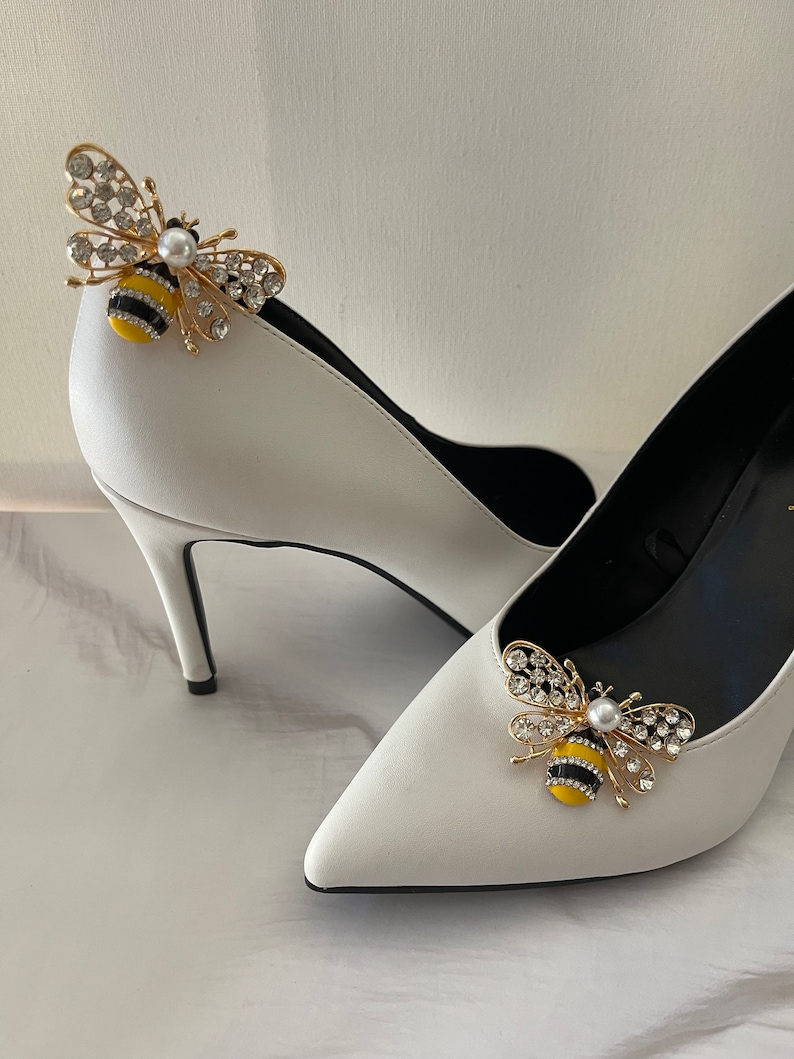 Rhinestone Bee Shoe Clips - Handmade Shoe Jewelry - Etsy