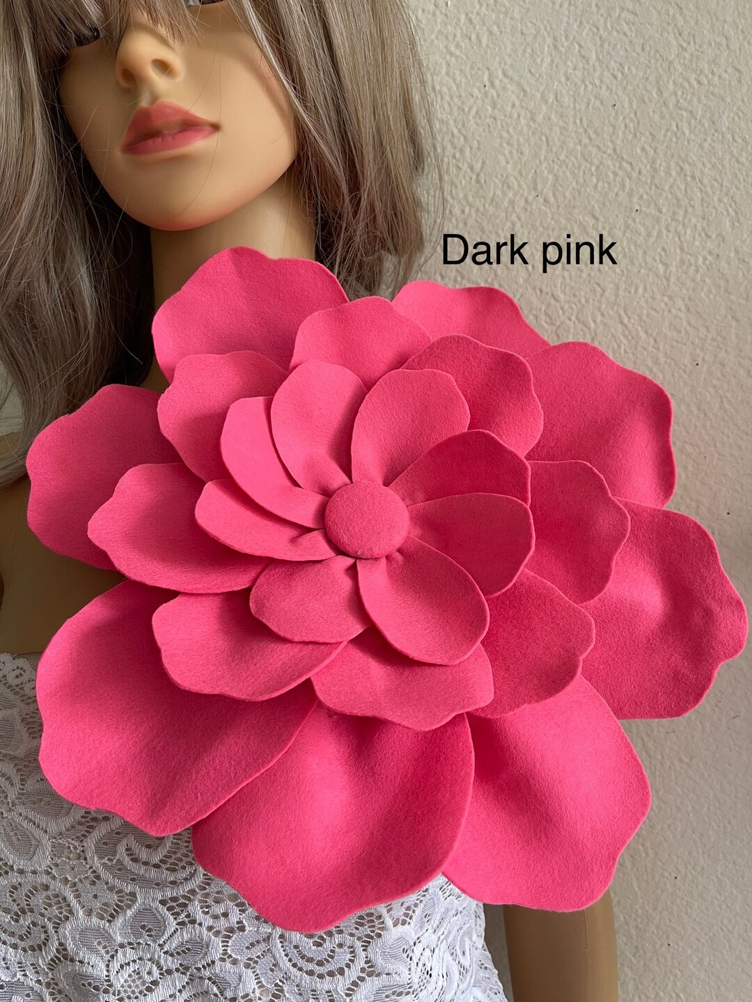 Large Pink Flower Brooch Pin Flower Brooches for Women Flower Brooch ...