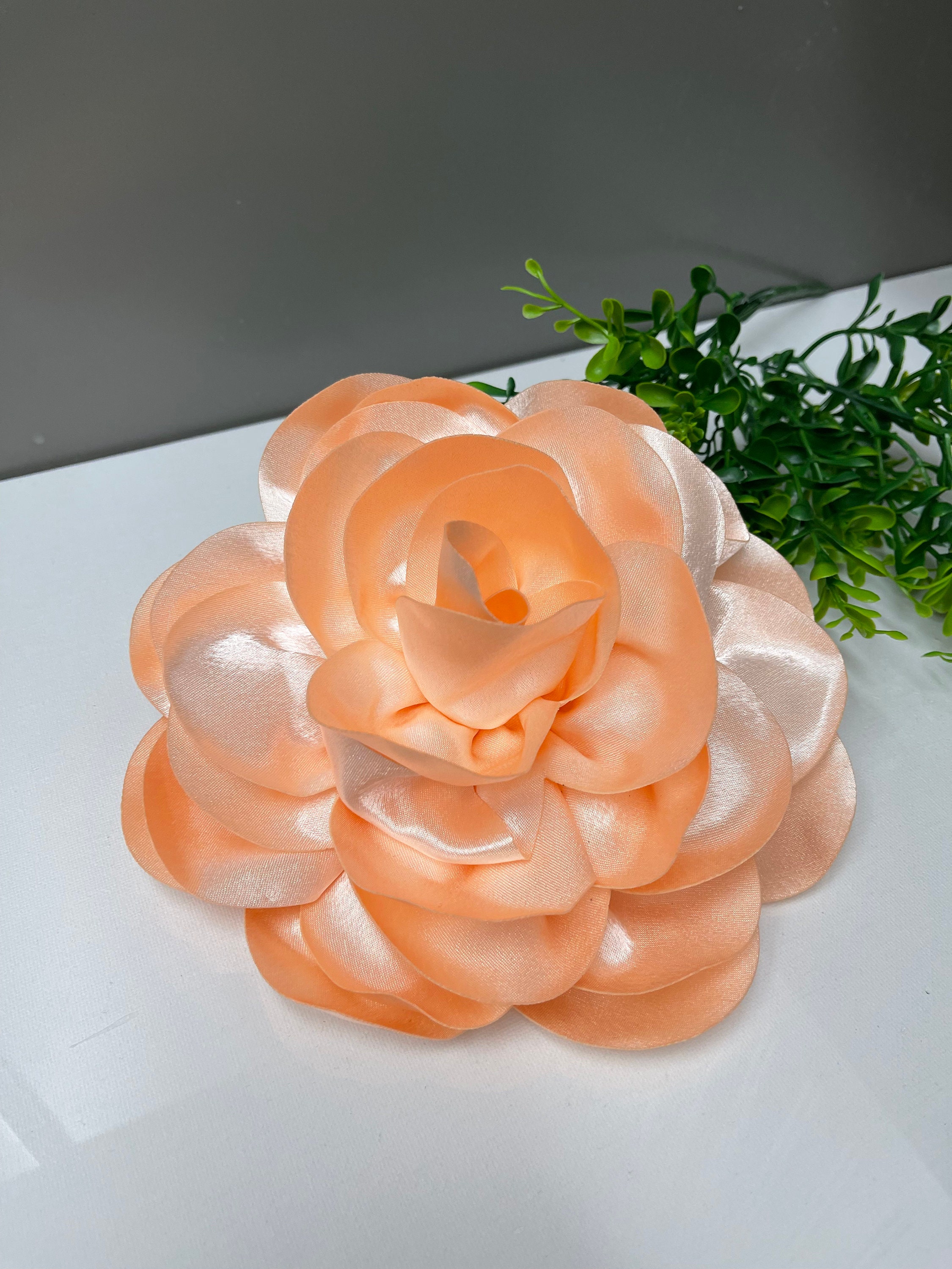 Large White Silk Flower Brooch Large Flower Brooch Shoulder - Etsy