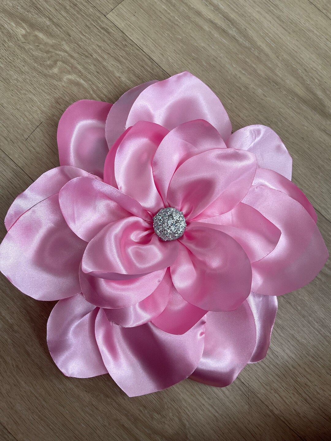 Big Pink Flower Brooch Pin Pink Flower Pin Shoulder Corsage Party ...
