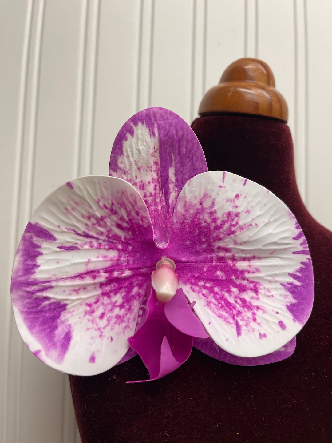 Purple Orchid Flower Brooch Pin Purple Orchid Brooches Blue Orchid ...