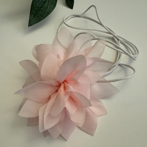 Light Pink Choker Necklace for Women Pink Flower Choker Wedding ...