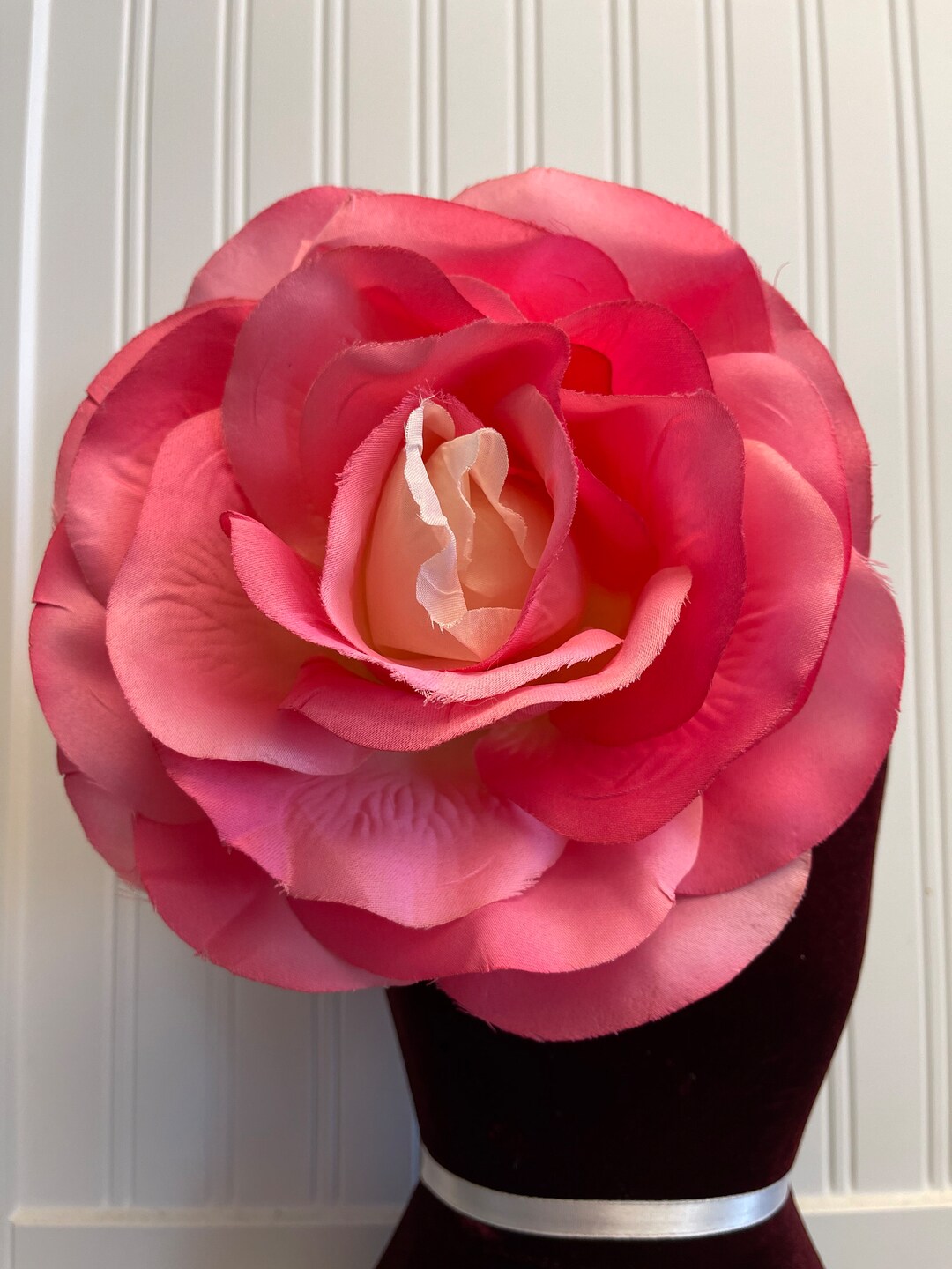Large Pink Rose Flower Brooch Pin Shoulder Corsage Pink Flower Pin ...