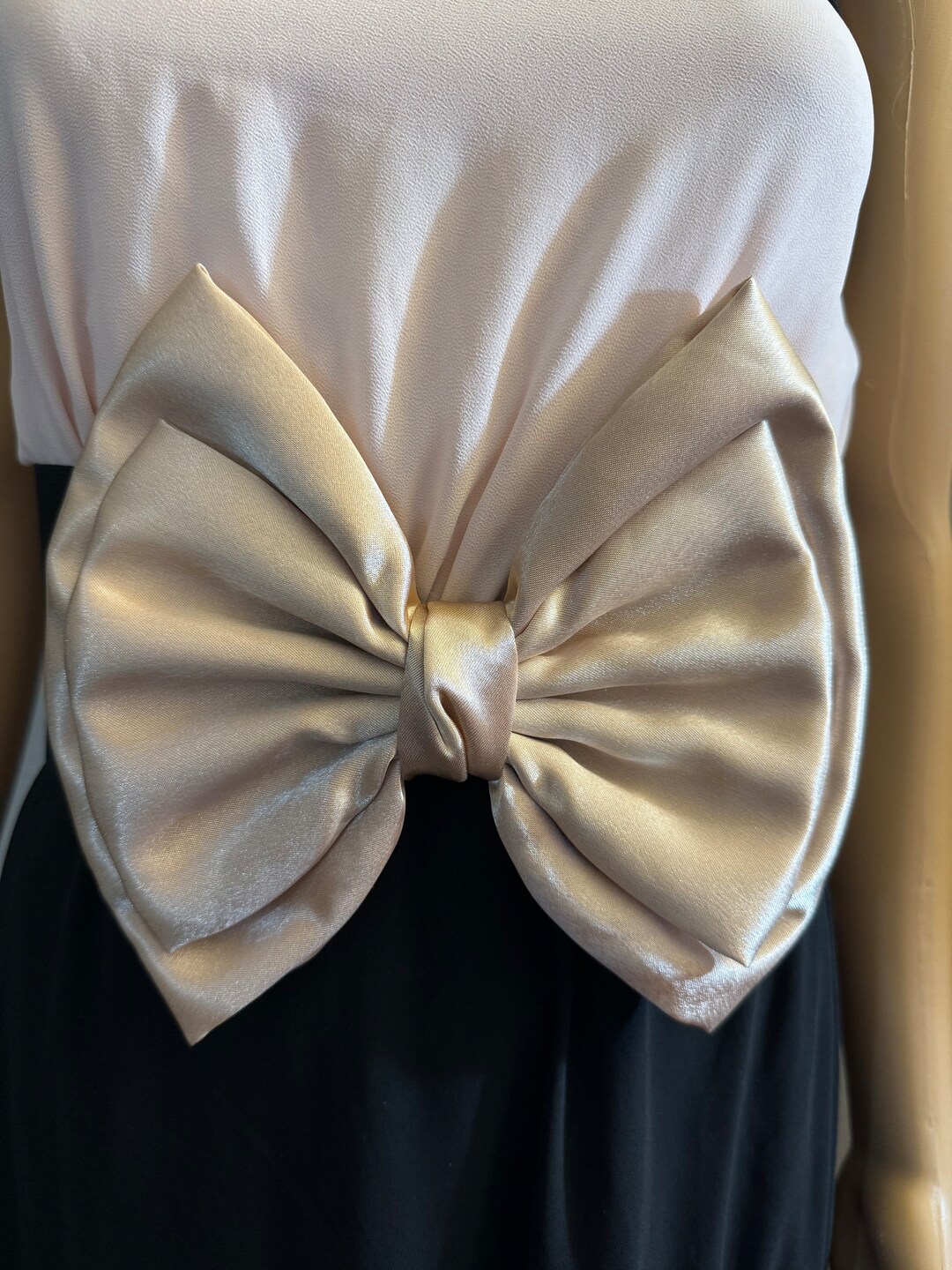 Beige Bow for Dress Beige Dress Bow Stretch Elastic Bow Beige Bow for ...