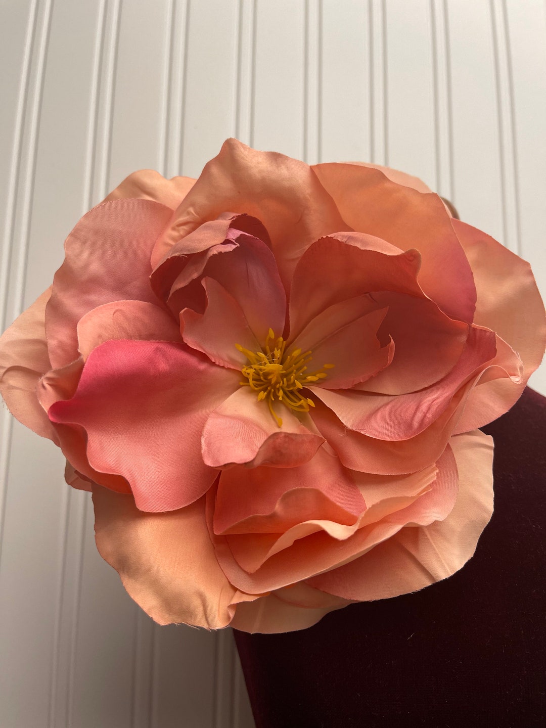 7” Pink Flower Brooch Pin Shoulder Corsage Flower Pins Brooches Flower ...