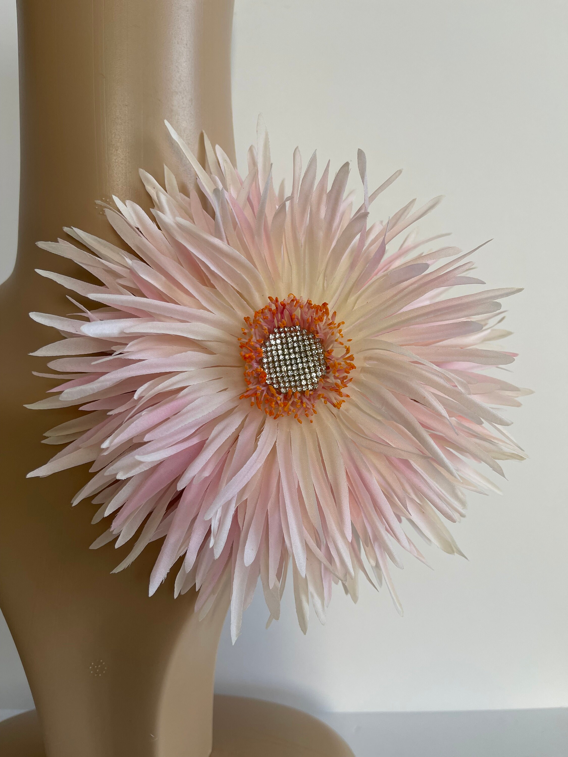 Large Pink Flower Brooch Pin Shoulder Corsage Party Flower Pin ...