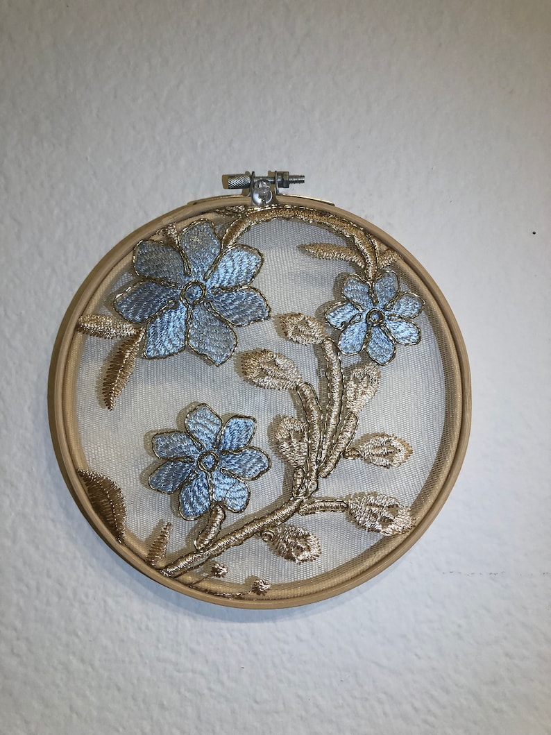 Embroidery Wall Decor Wall Art Wall Hangings Decorations Flower Wall ...