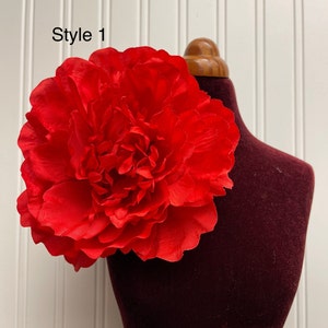 Large Dark Blue Flower Brooch Large Blue Flower Hair Clip - Etsy