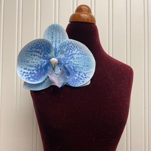 Purple Orchid Flower Brooch Pin Purple Orchid Brooches Blue Orchid ...