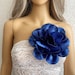 Royal Blue Flower Brooch Pin Party Flower Pin Accessories Womens Flower ...