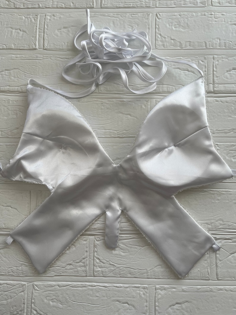 Y2K White Sequin Butterfly Halter Top - Etsy