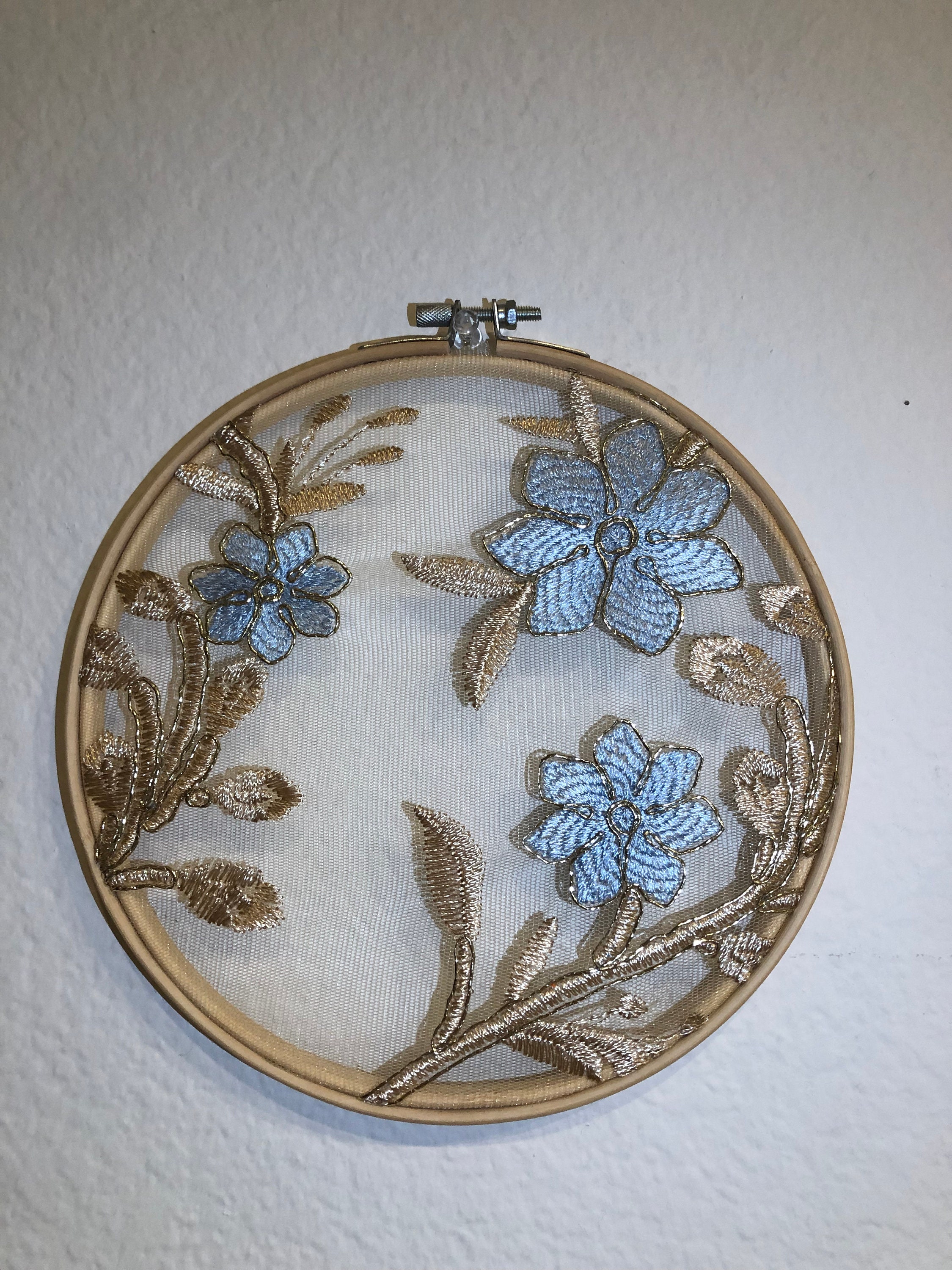 Embroidery Wall Decor Wall Art Wall Hangings Decorations Flower Wall ...
