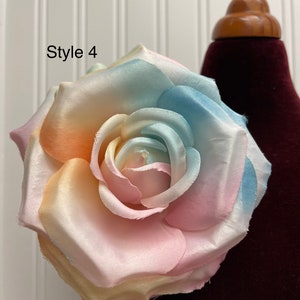 Large Dark Blue Flower Brooch Large Blue Flower Hair Clip - Etsy