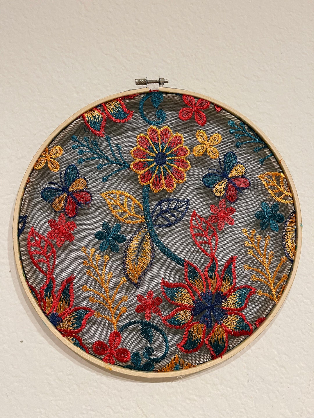 Embroidery Flower Spring Wall Decor Wall Hangings Wall Art Home Decor ...