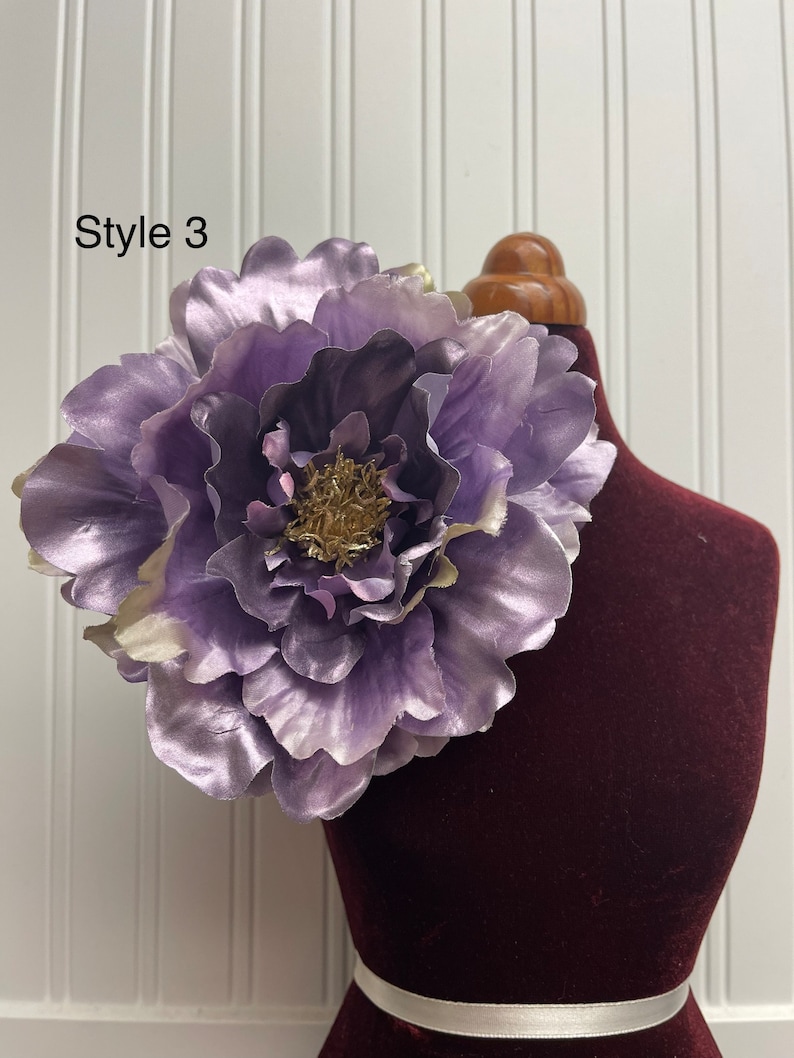 Purple Large Flower Brooch Pin Party Flower Brooch Wedding - Etsy
