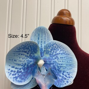 Purple Orchid Flower Brooch Pin Purple Orchid Brooches Blue Orchid ...