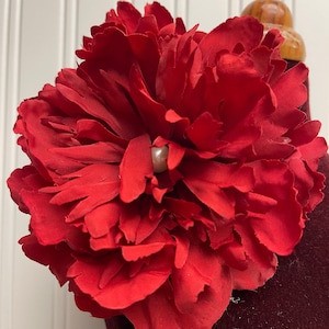 Red Flower Brooch Pin Shoulder Corsage Red Flower Pin Women’s Flower ...