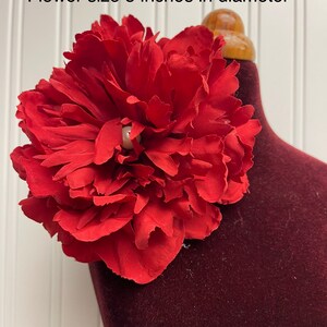 Red Flower Brooch Pin Shoulder Corsage Red Flower Pin Women’s Flower ...
