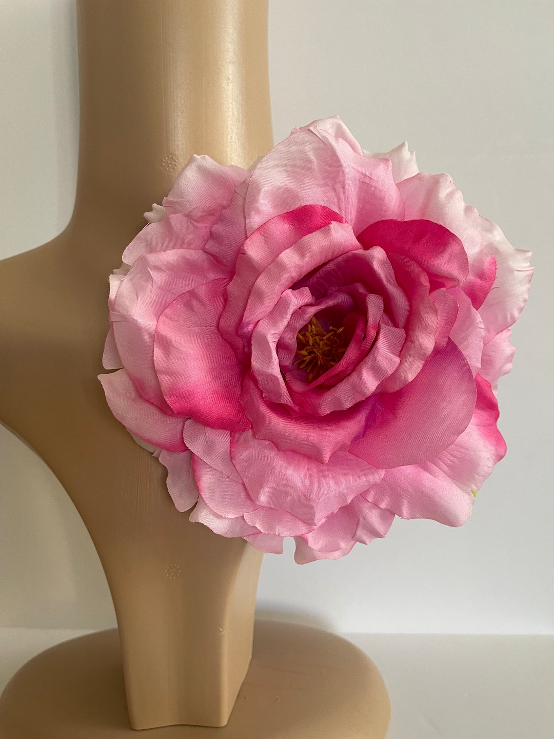 Large Pink Rose Flower Brooch Pin Jumpsuit Flower Brooch Pin Shoulder ...