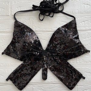 White Y2k Butterfly Sequin Summer Top White Butterfly Top Summer Tank ...