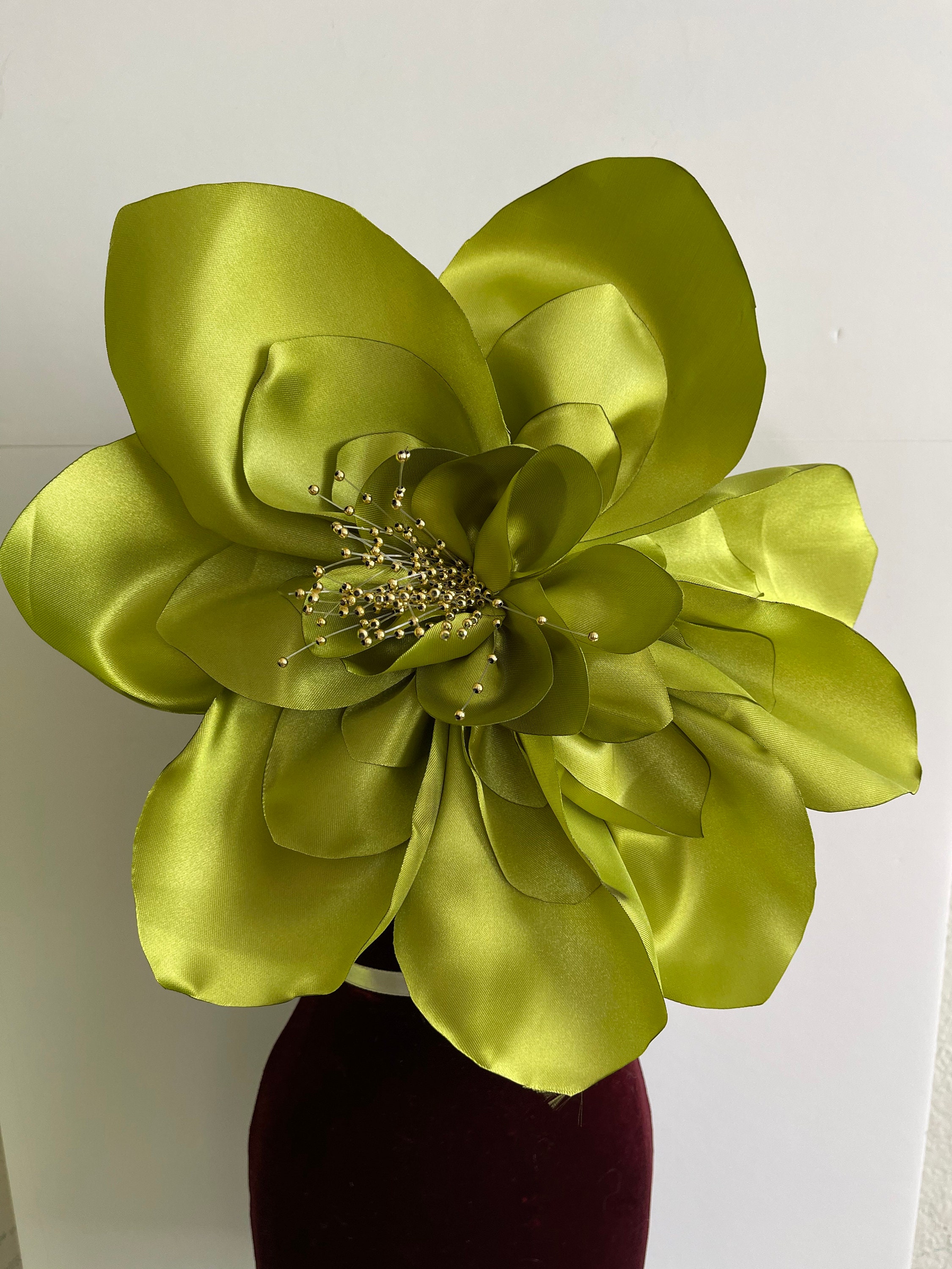 Large Green Flower Brooch Pin Green Large Flower Pin Oversized Fashion ...
