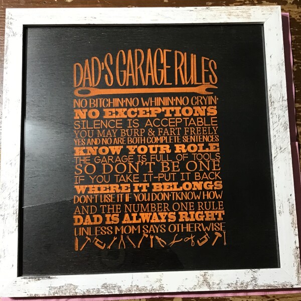 Garage Rules - Etsy