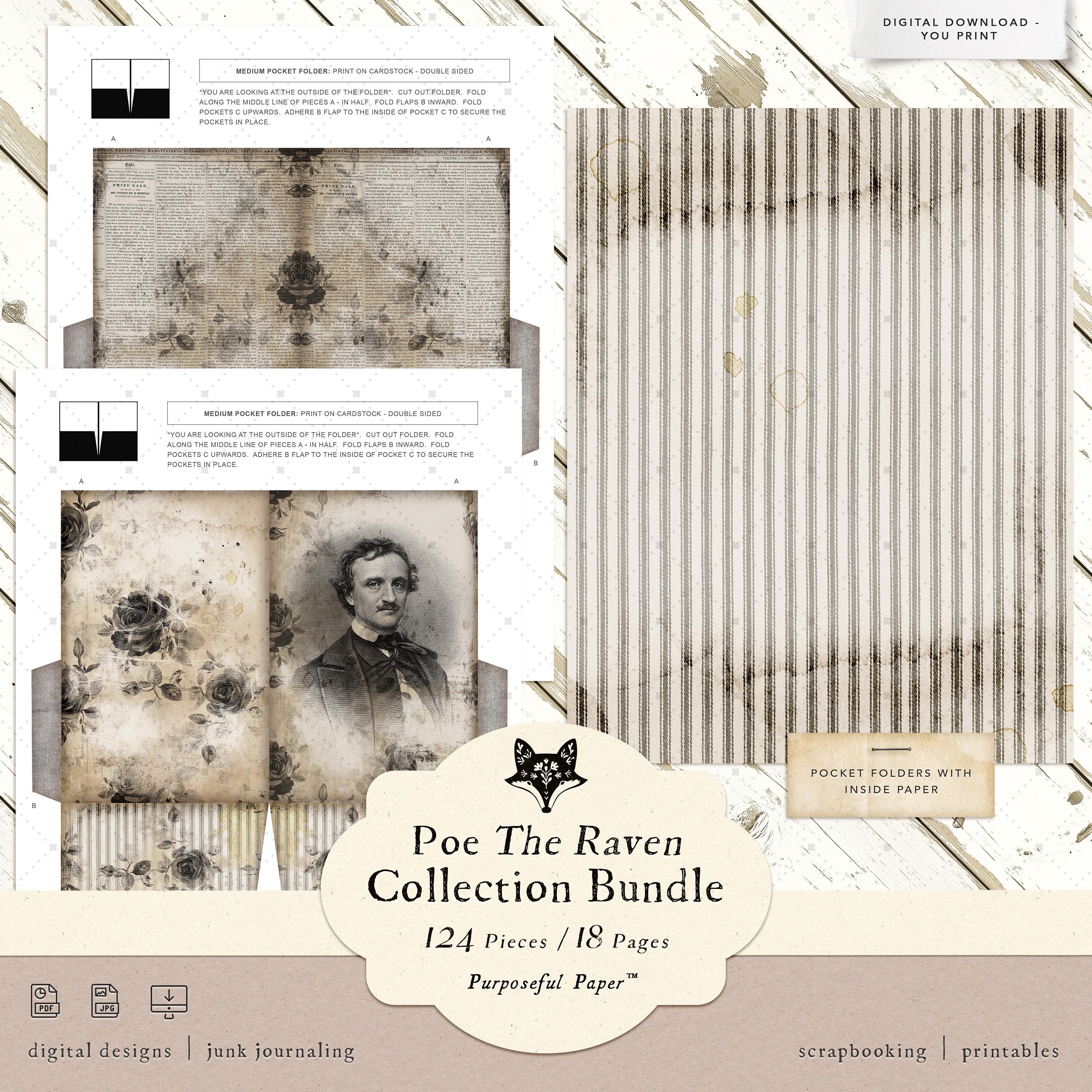 Poe the Raven Collection Bundle | 7 Printable Junk Journal Kits | 124 ...