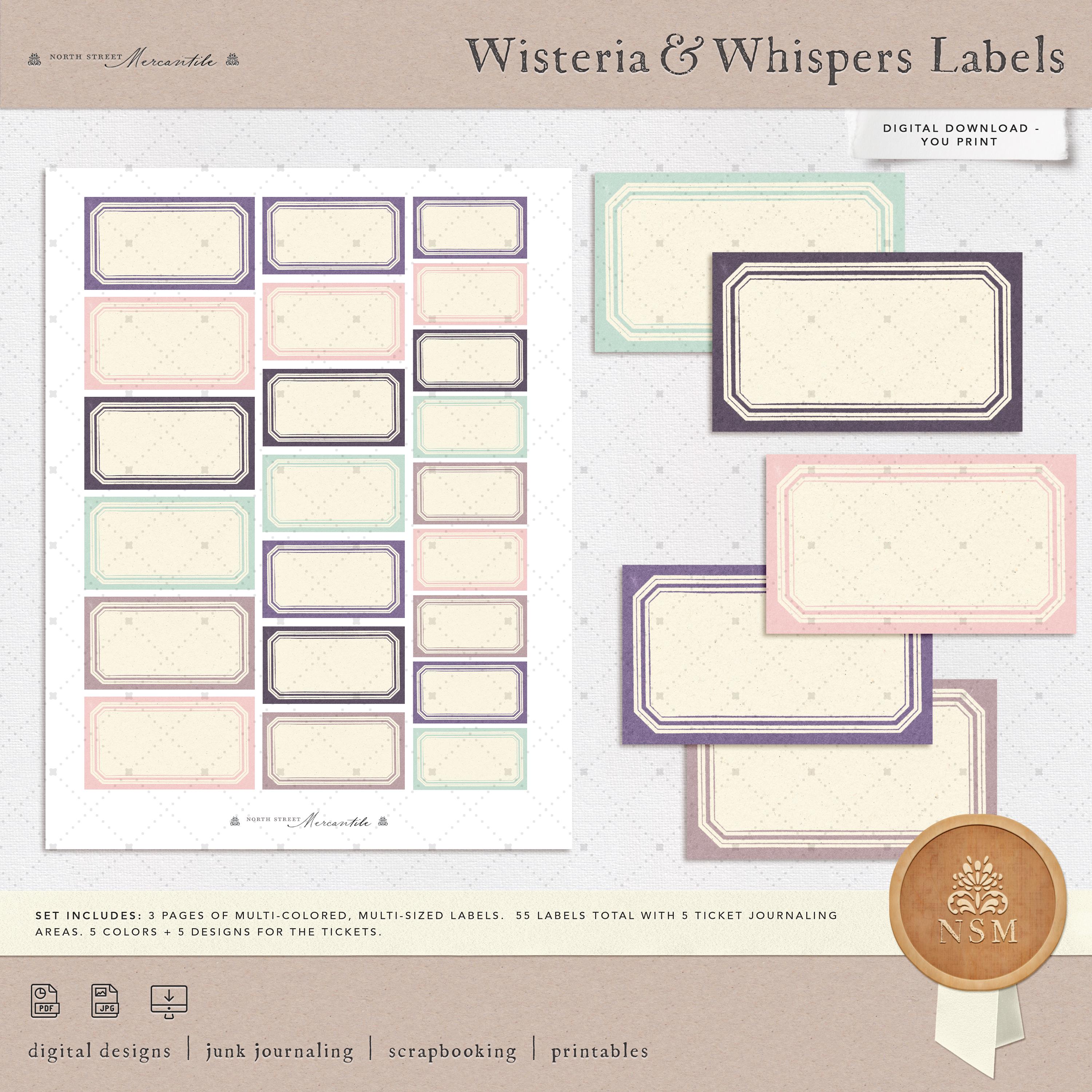 Regency-inspired Printable Labels – Digital Download in Soft Lavender ...