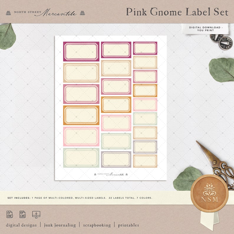 Junk Journal Labels Vintage Printable Labels Junk Journal - Etsy