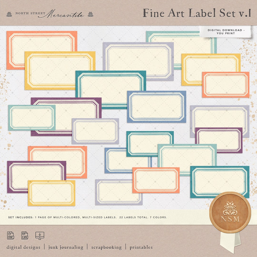 Junk Journal Labels, Vintage Printable Labels, Junk Journal Kit ...