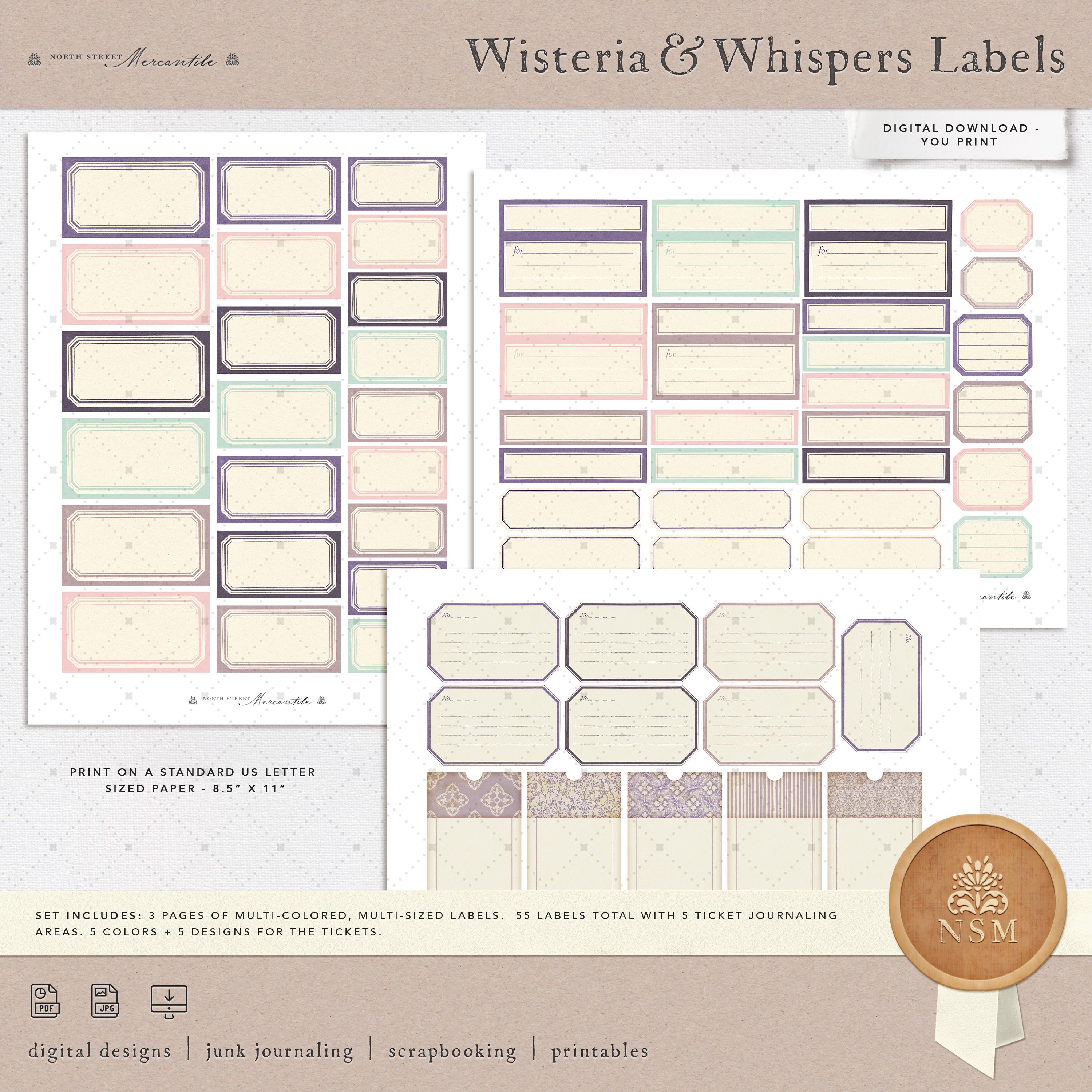 Regency-inspired Printable Labels – Digital Download in Soft Lavender ...