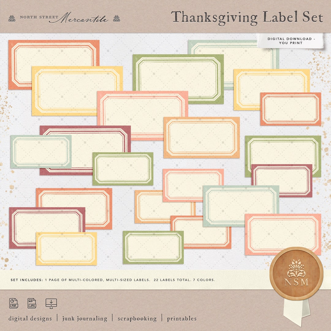 Junk Journal Labels, Vintage Printable Labels, Junk Journal Kit ...