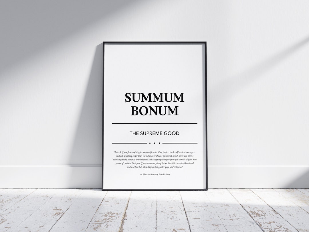 Summum Bonum 'stoic Philosophy' Printable, Digital Printable, Home Room ...