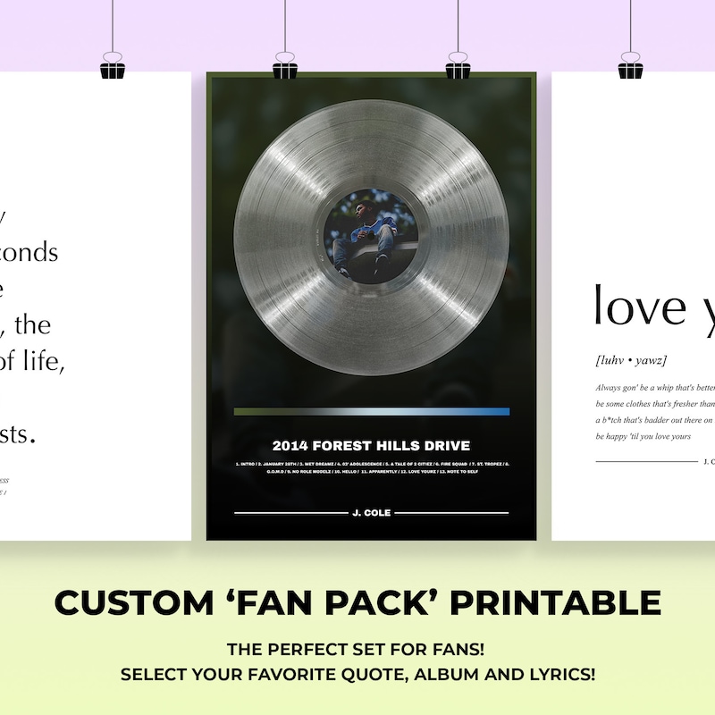 3 Pack Album Cover Poster - Etsy