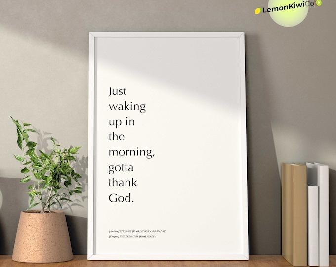 90s Hip Hop 'quote' Printable, DIGITAL Printable, Rap Lyrics Wall Art ...