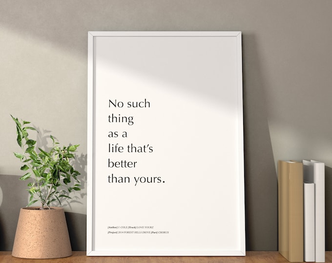 J. Cole Lyric Poster - Etsy