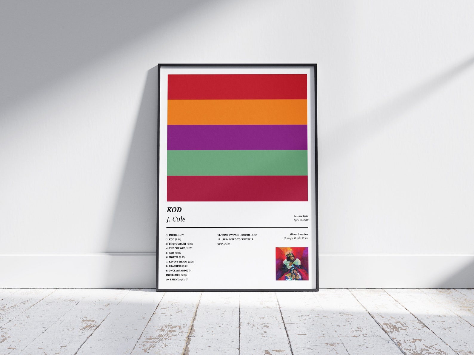 Personalised Custom 'album Color Palette' Printable - Etsy