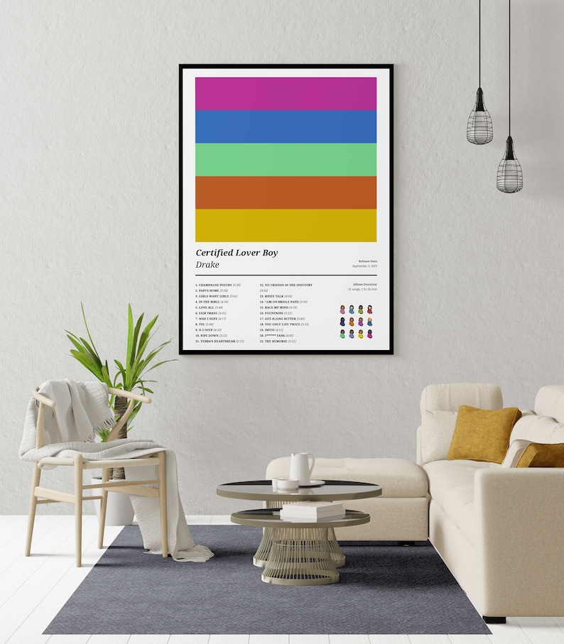 Personalised Custom 'album Color Palette' Printable - Etsy