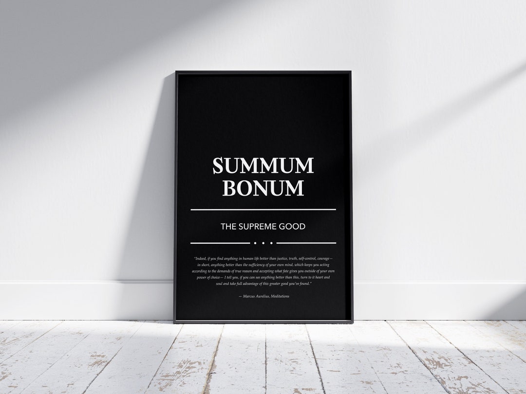 Summum Bonum 'stoic Philosophy' Printable, Digital Printable, Home Room ...